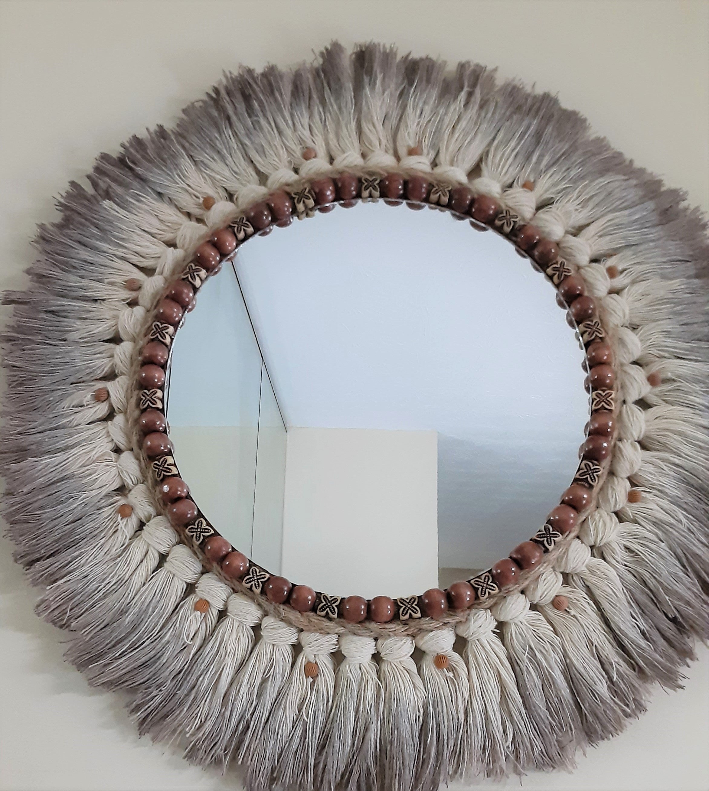 Boho Beaded Mirror– Decor Greetings